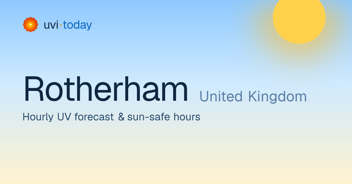 UV Index Rotherham Today – Current Forecast & Sun Protection