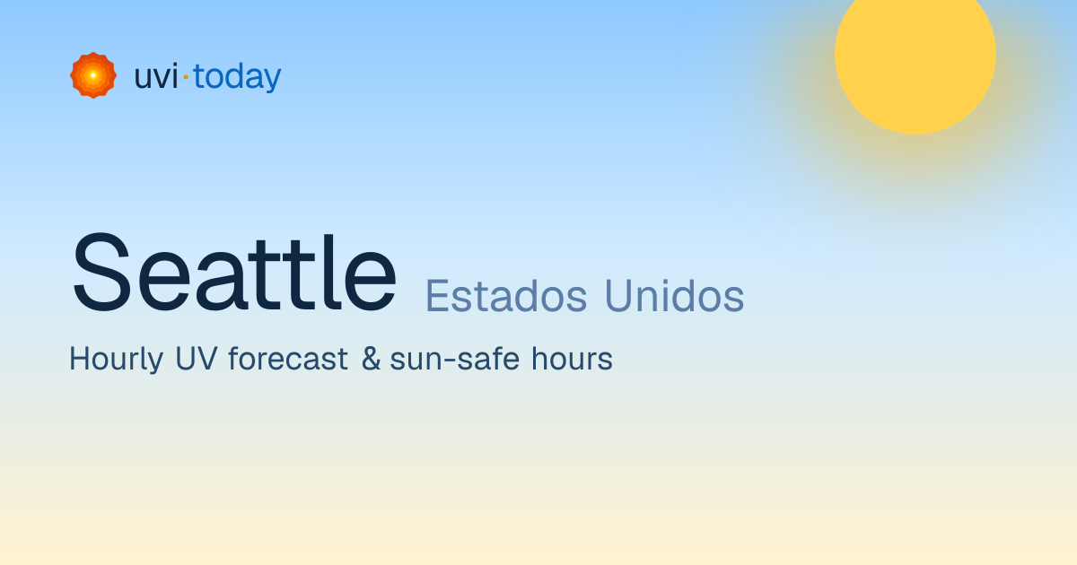 Índice UV en Seattle hoy — Pronóstico actual y protección solar